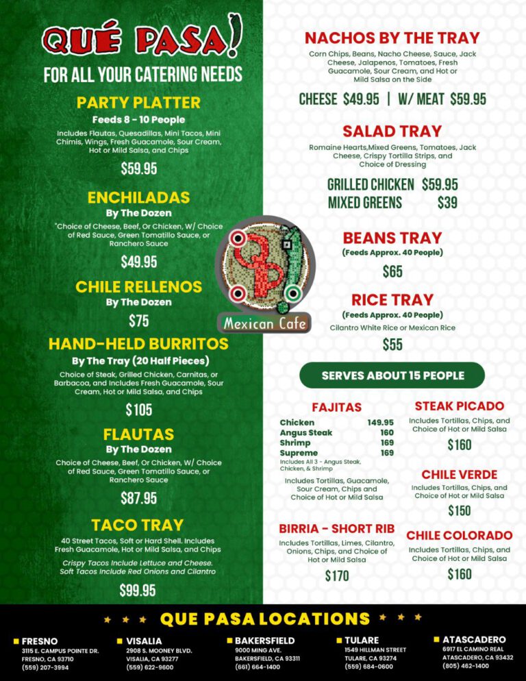 Catering – Que Pasa Mexican Cafe